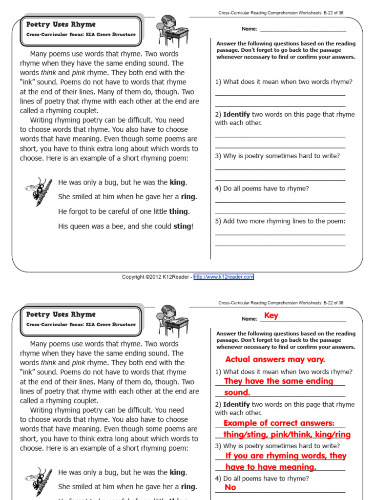 Gr2 Wk22 Poetry Uses Rhyme | PDF | Poetry | Rhyme