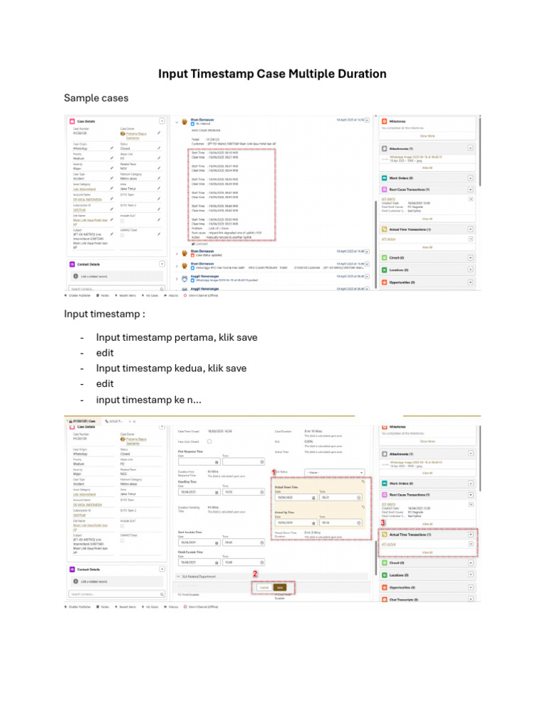 Input Timestamp Case Multiple Duration | PDF