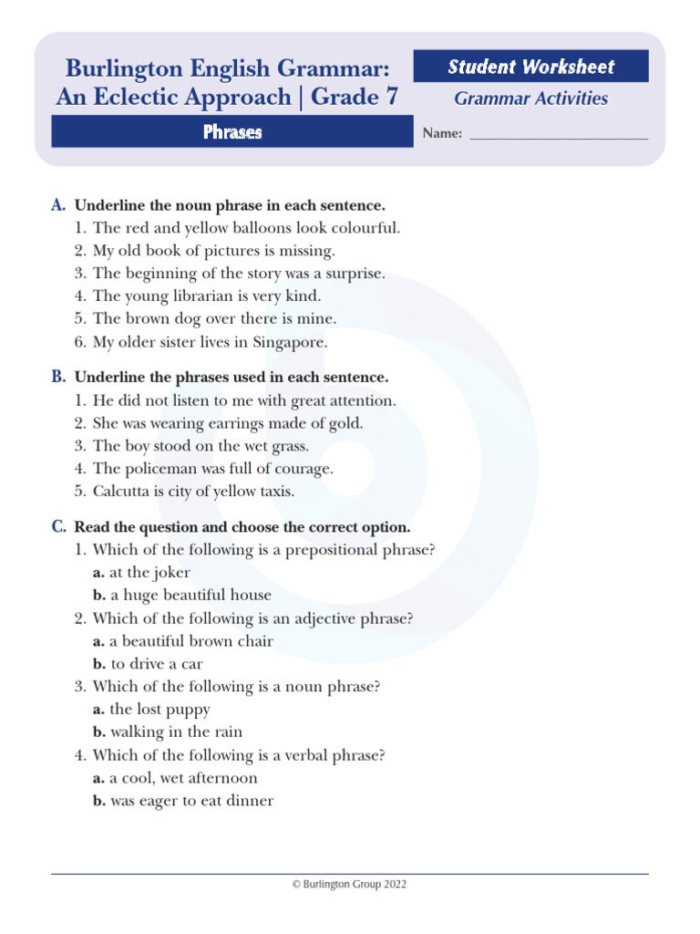 Ws Eg7 Pre Eg7 Eg7 Grammar-6 | PDF