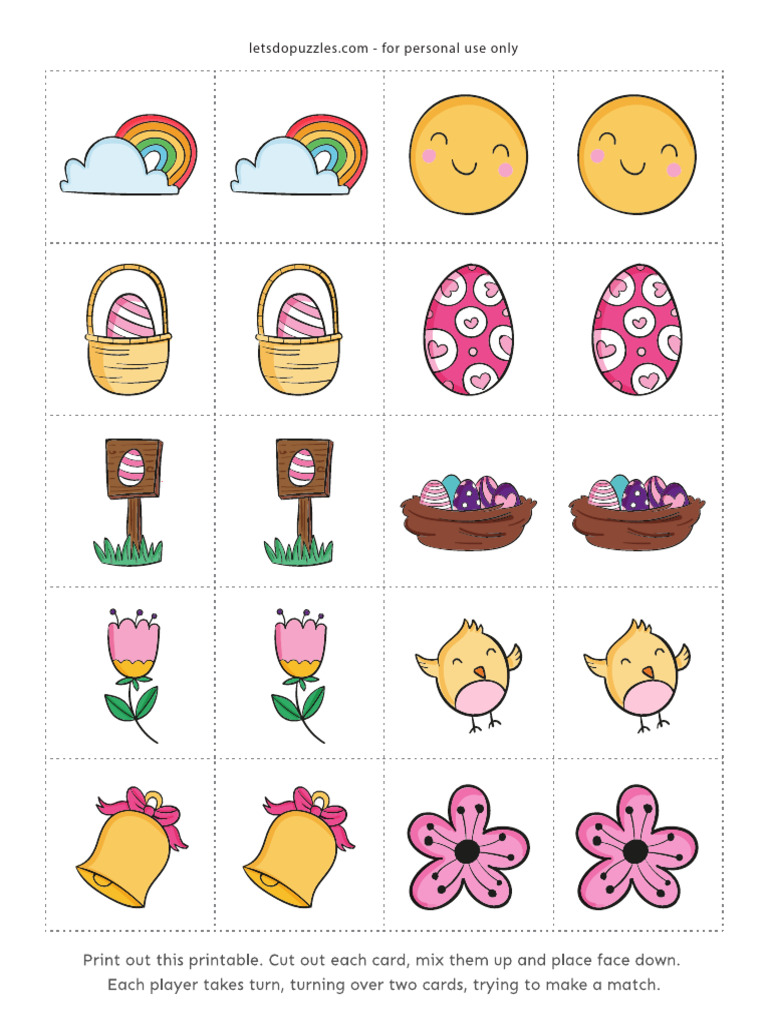 Easter Memory Game 2 | PDF