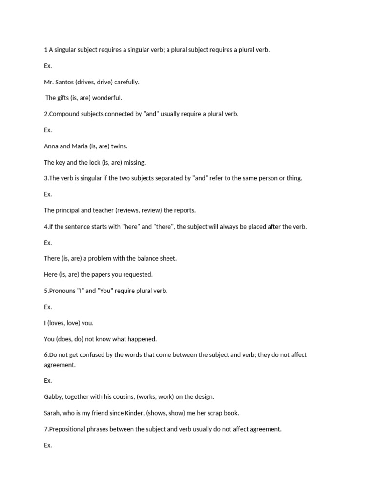 1 A Singular Su WPS Office | PDF | Grammatical Number | Verb