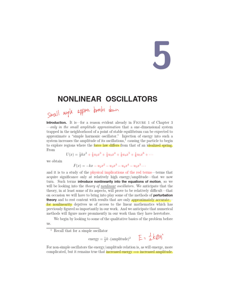 Understanding Nonlinear Oscillators | PDF | Nonlinear System | Oscillation