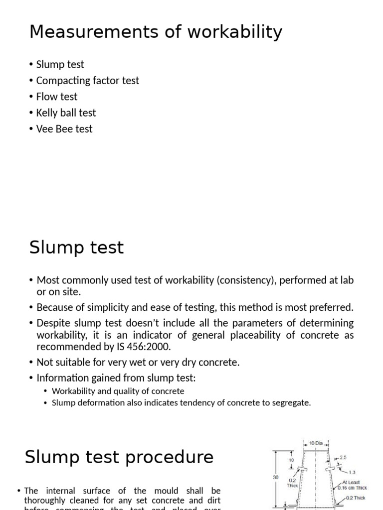 Measurements of Workability | PDF | Concrete | Applied And ...