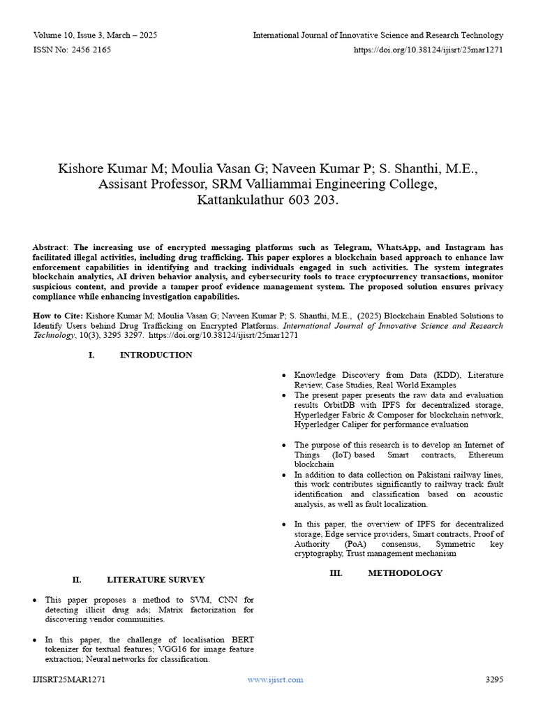 Blockchain Solutions for Drug Trafficking Detection | PDF | Artificial ...