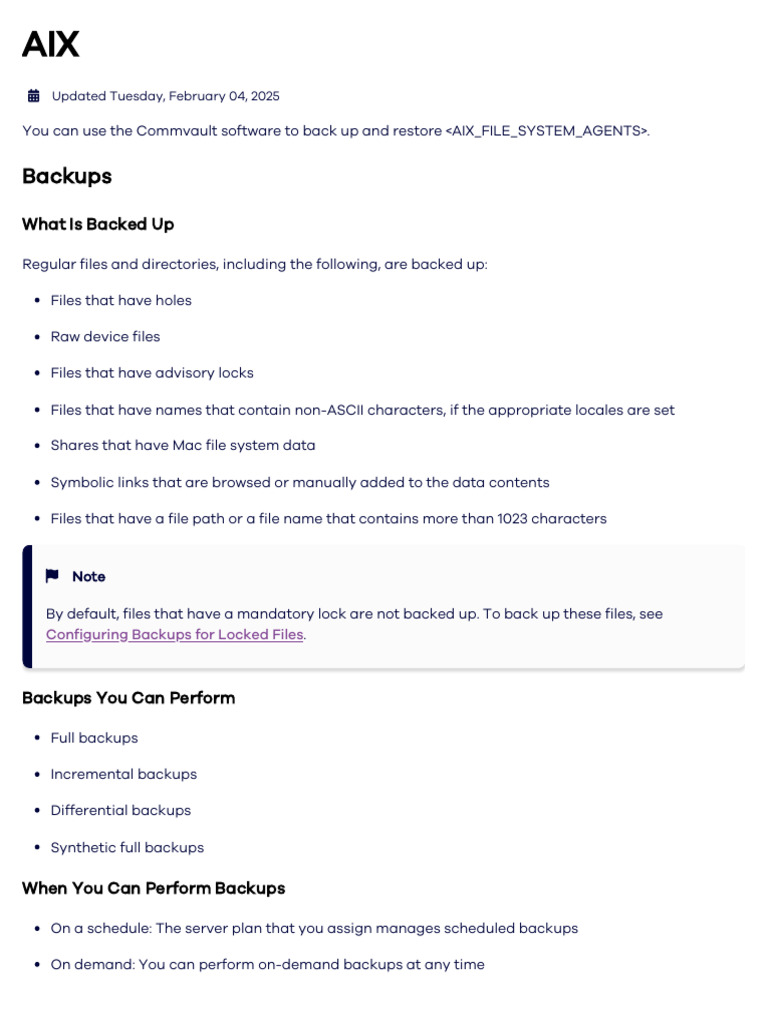 Backups: What Is Backed Up | PDF