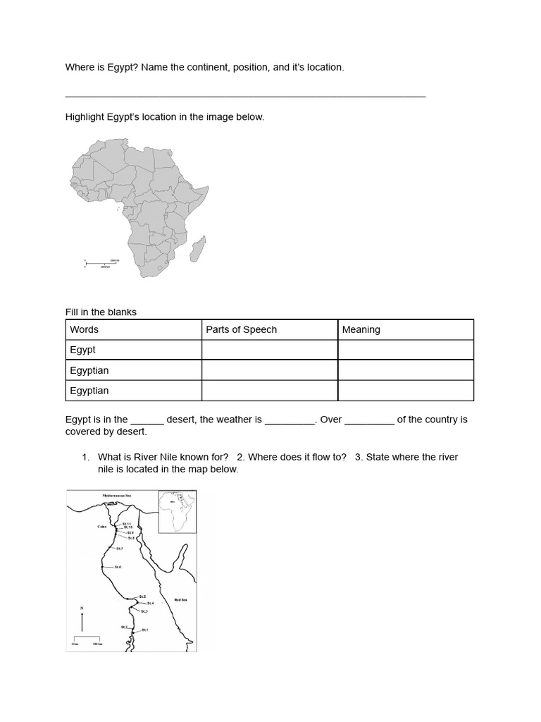 Egypt's Location and Geography Explained | PDF