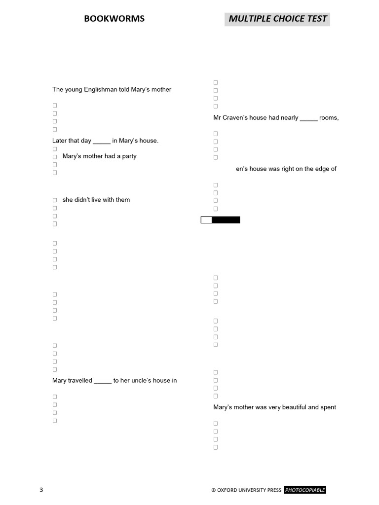 Secret Garden Test - Stage 3 | PDF | The Secret Garden