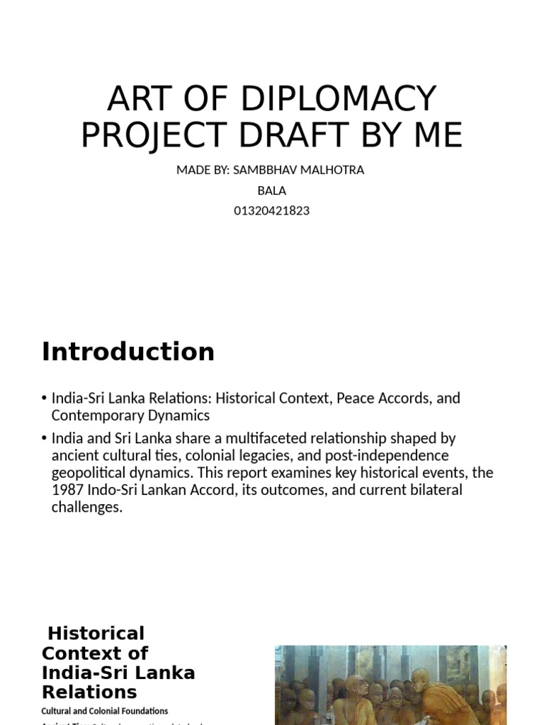 Art of Diplomacy Assignment Draft 1 | PDF | Sri Lanka | International Relations