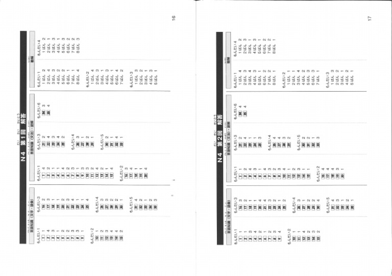 Answer Moshi n4 | PDF