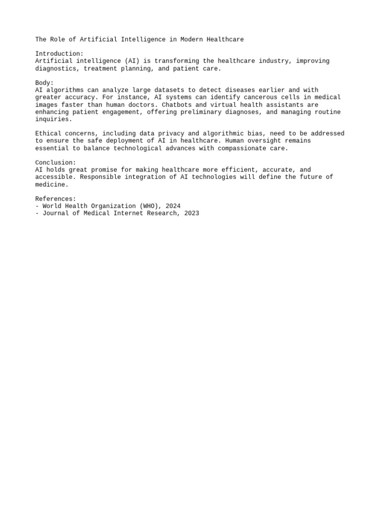 AI Healthcare Research Paper | PDF