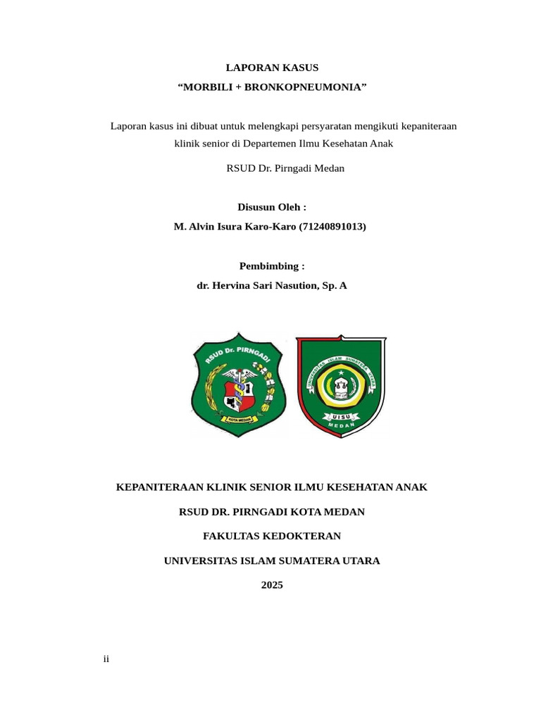 Morbili dan Bronkopneumonia pada Anak | PDF