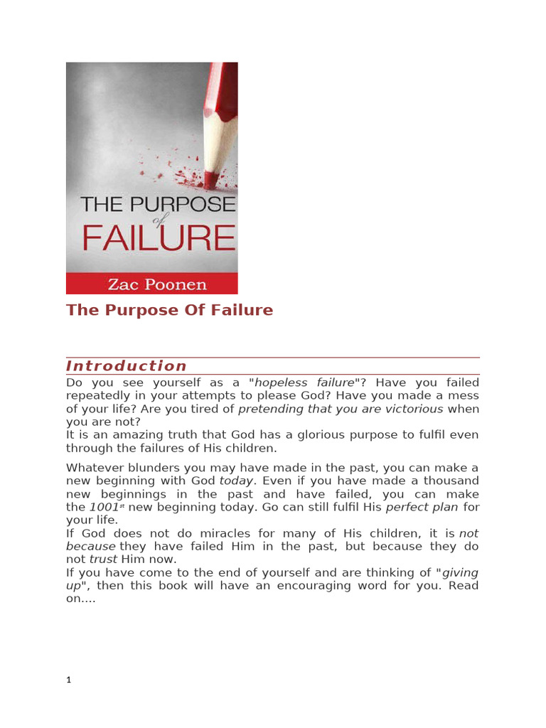 God's Purpose in Man's Failure | PDF | Jacob | Forgiveness