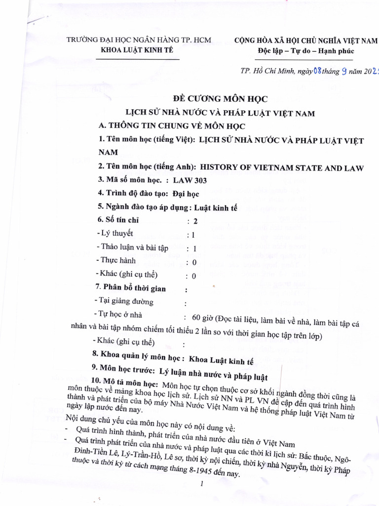 Lich Su Nha Nuoc Va Phap Luat VN | PDF | Vietnam | Southeast Asia