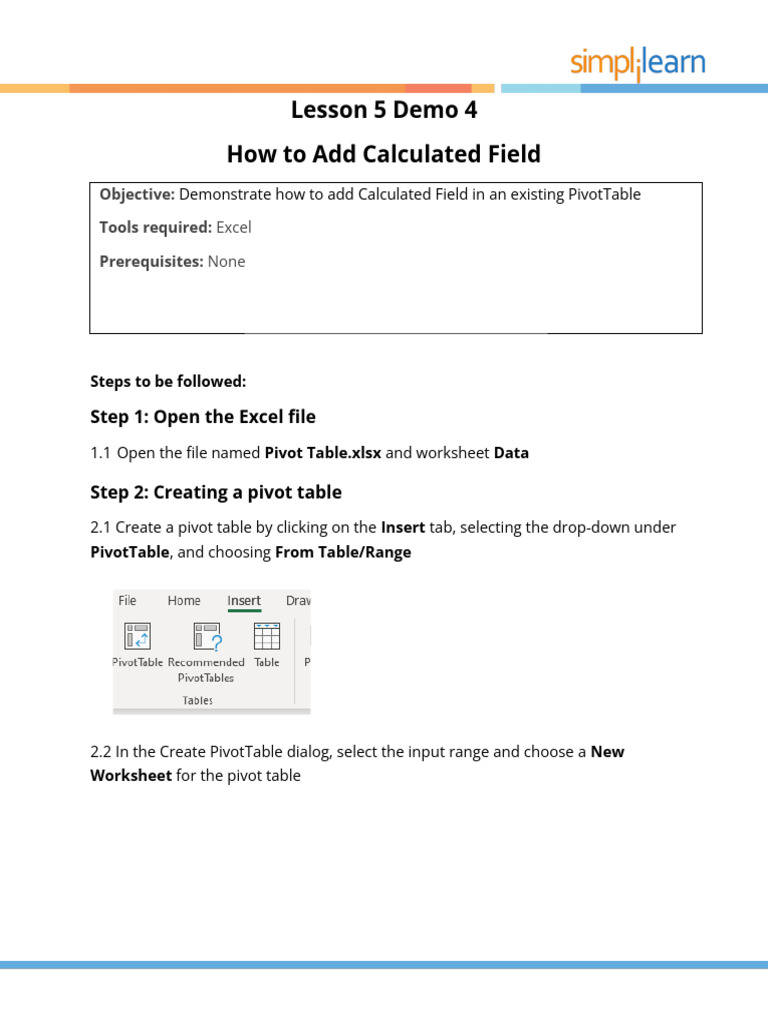 04_How to add Calculated Field | PDF