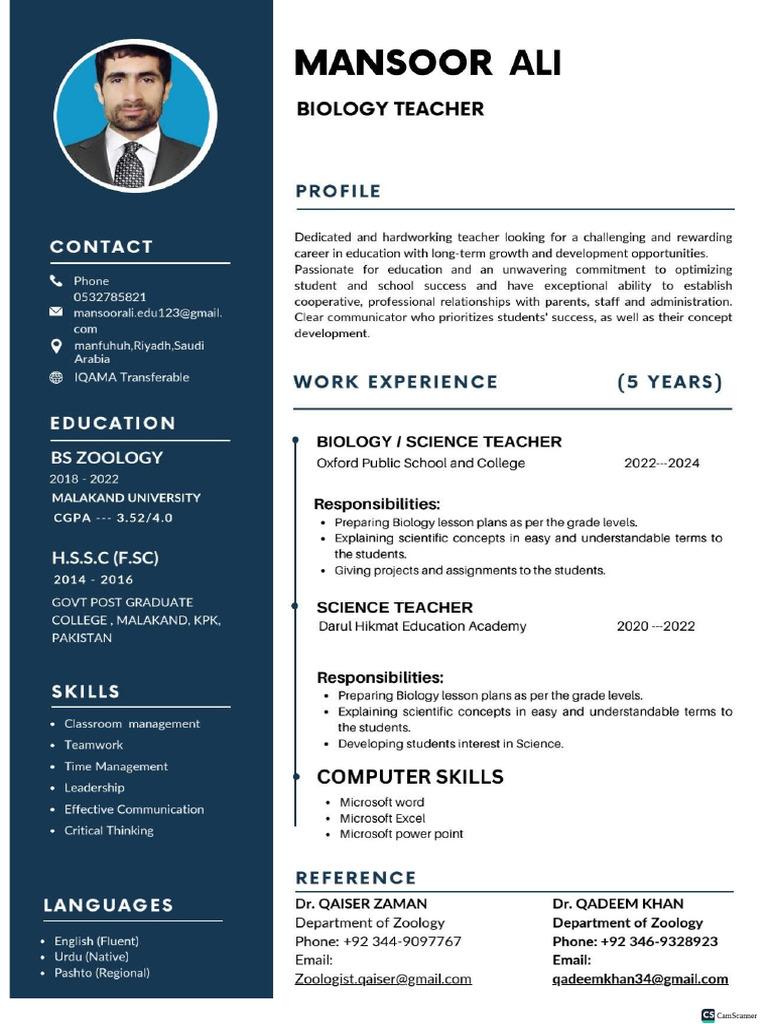 Mansoor Ali CV KSA | PDF