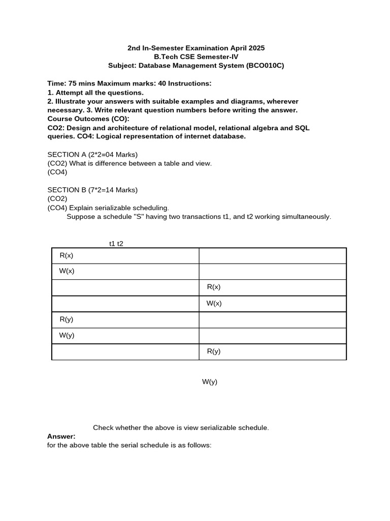 DBMS Practice Assignment With Solutions | PDF | Information Technology Management | Data