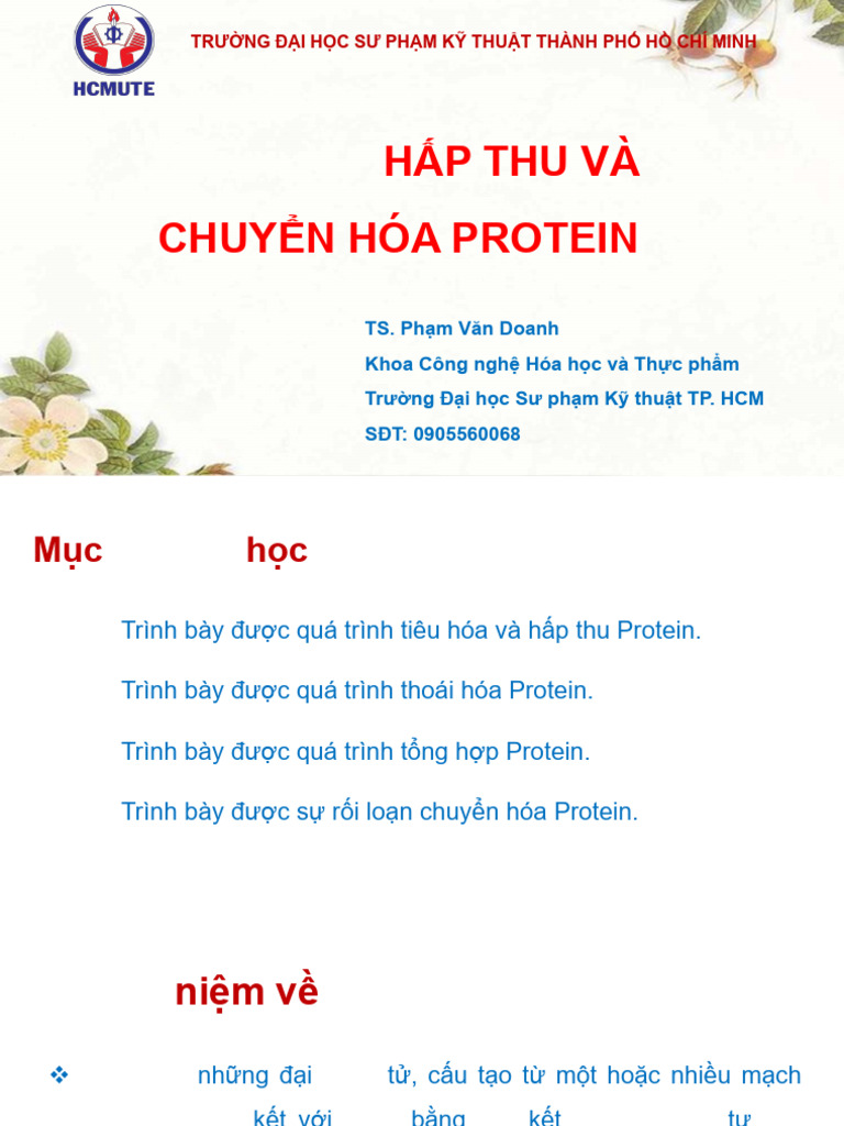 Phạm Văn Doanh_CHuyển hóa Protid | PDF
