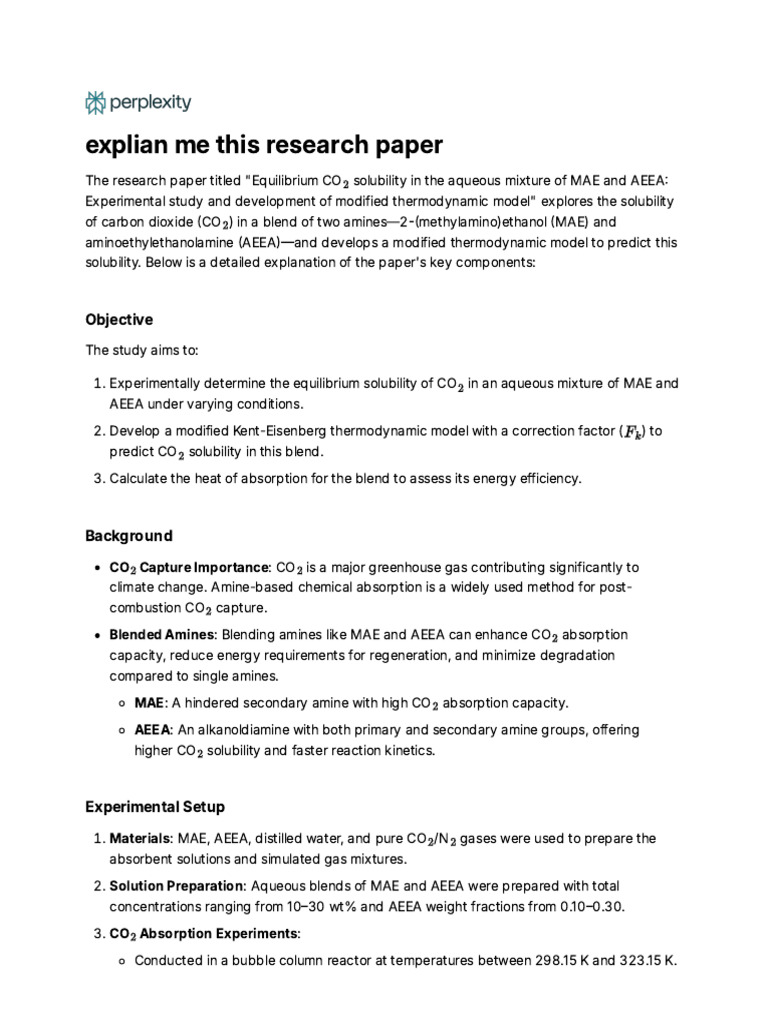 Equilibrium Co2 Solubility Mea Aeea Pdf Carbon Dioxide Solubility