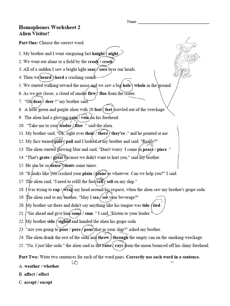 Homophones-Worksheet-02 1 | PDF