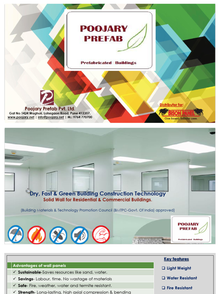 Dry Wall (Solid) From Poojary Prefab | PDF | Mechanical Engineering | Building Engineering