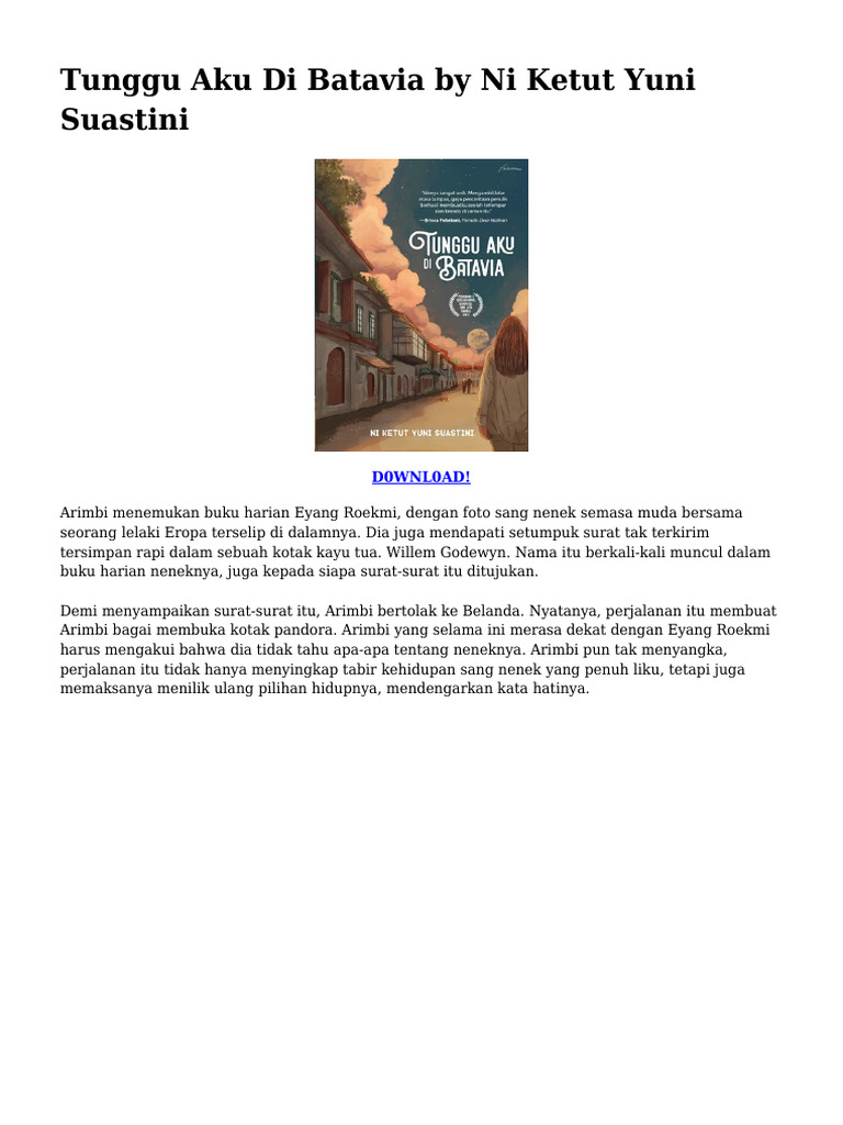 Tunggu Aku Di Batavia by Ni Ketut Yuni Suastini | PDF