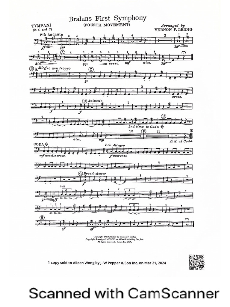 Brahms First Symphony | PDF