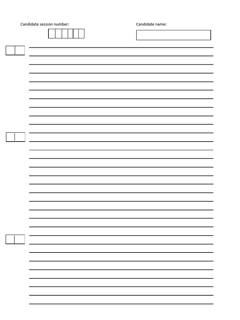 Answer Booklet Template | PDF