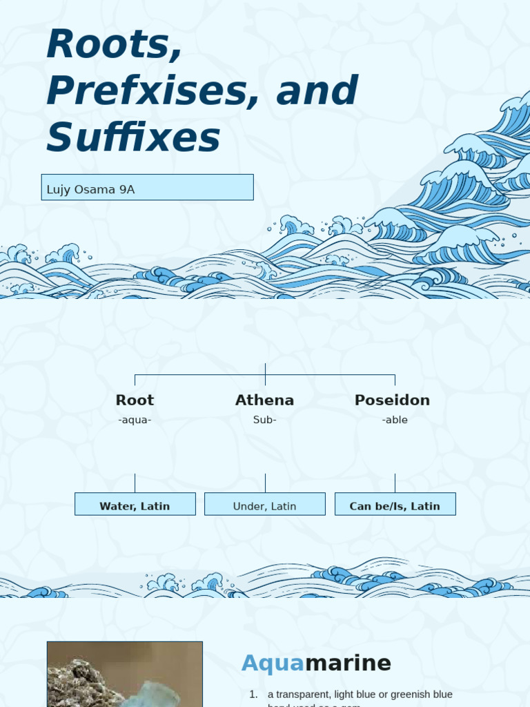 Roots, Prefixes, Suffixes | PDF