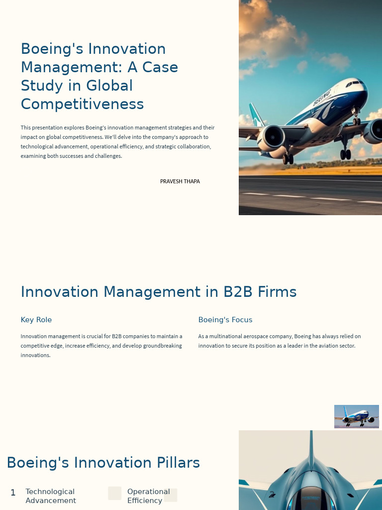 Boeings Innovation Management A Case Study in Global Competitiveness ...