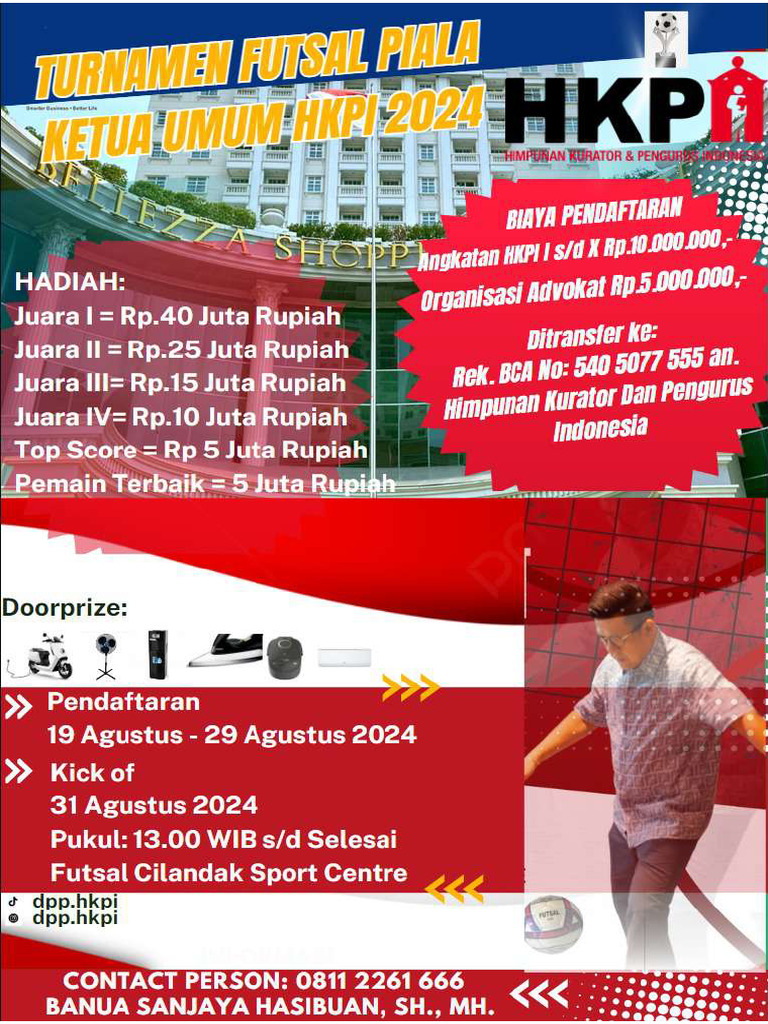 Brosur Tournamen Futsal HKPI 2024 | PDF
