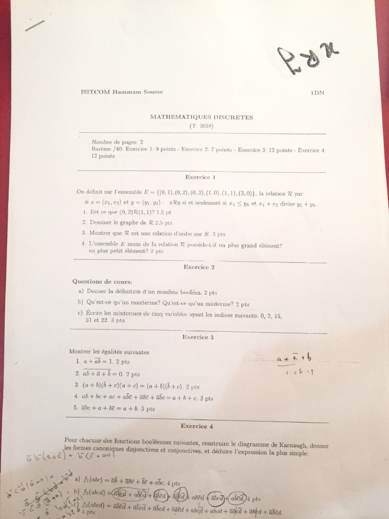 EXams Math-Disc | PDF