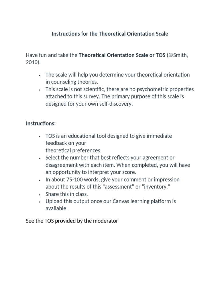 Instructions-for-the-Theoretical-Orientation-Scale | PDF