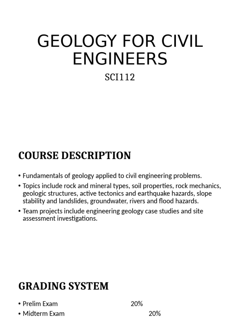Geology-for-civil-engineers | PDF | Rock (Geology) | Geology