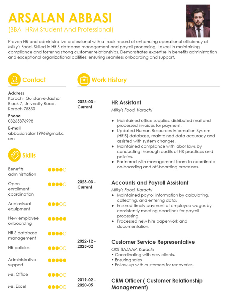 ARSALAN_ABBASI_Resume_3 | PDF | Human Resource Management | Human Resources