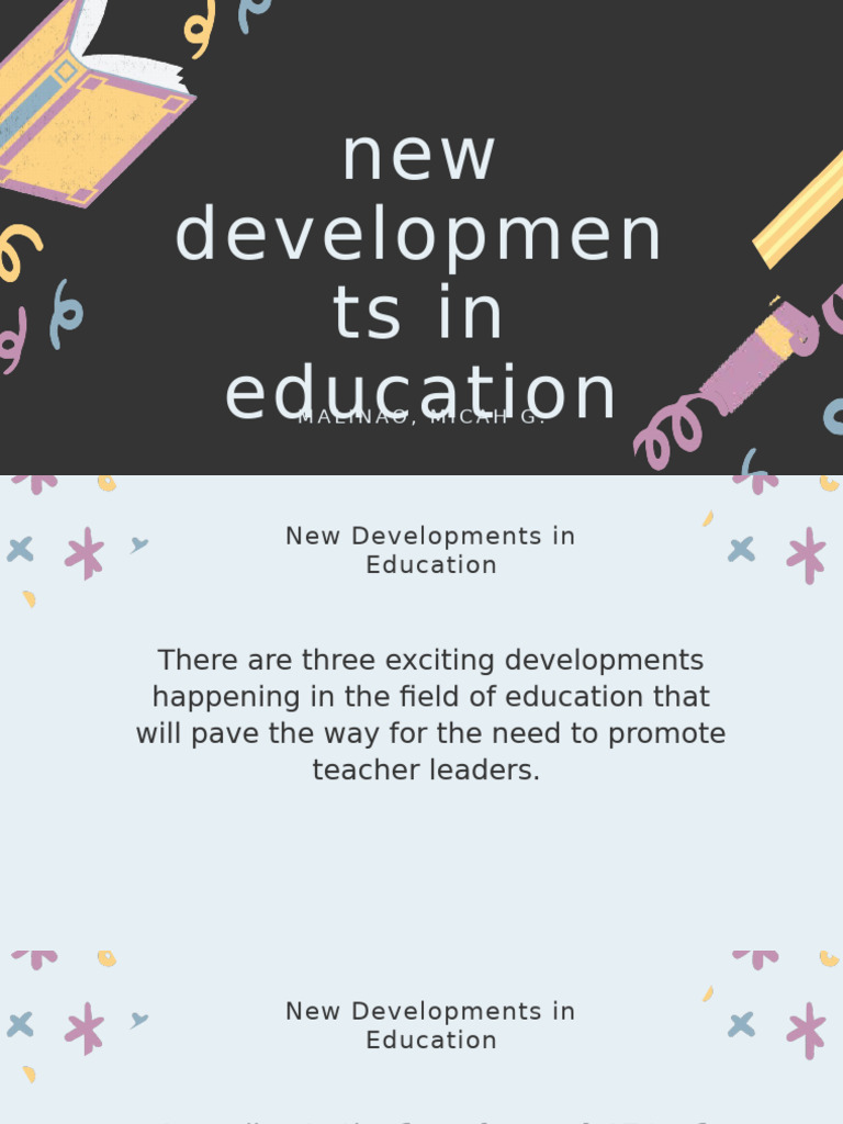 New Developments in Education | PDF | Teachers | Leadership