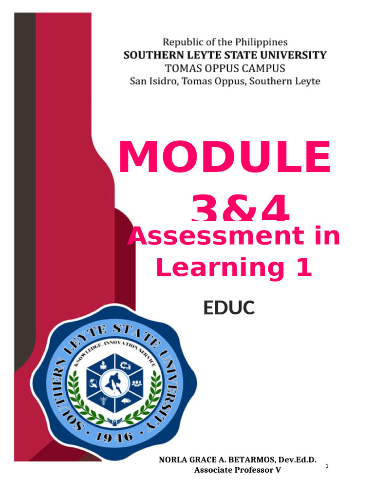 BETARMOSNG Module 3 and Module 4 Assessment 1 | PDF | Standard Deviation | Variance