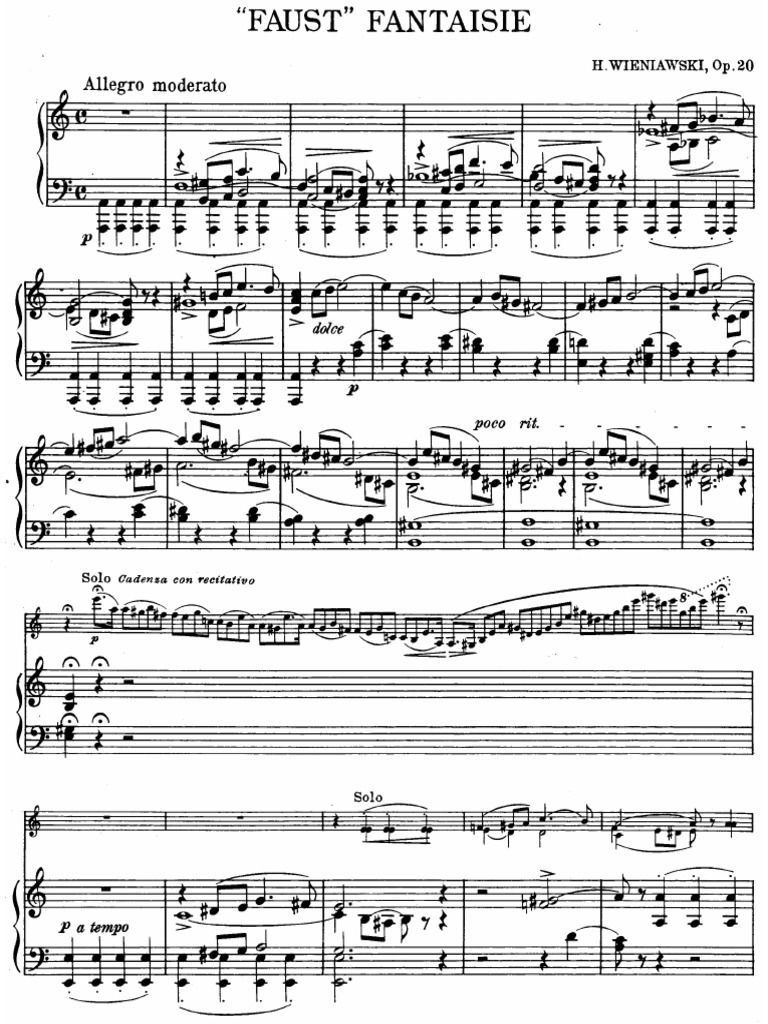 Wieniawski Faust Fantasy Score | PDF