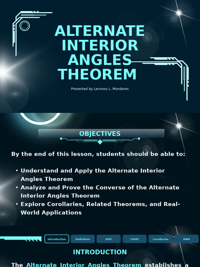 Math MJR 3217 - Alternate Interior Angles Theorem | PDF | Theorem | Elementary Geometry