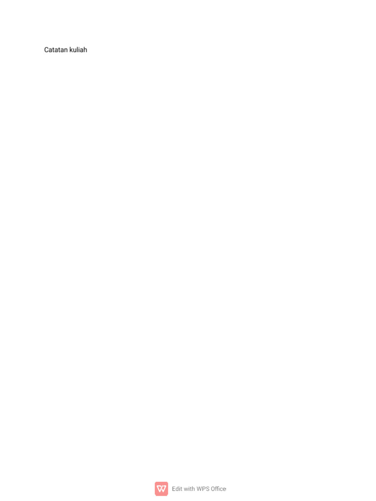 Catatan Kuliah | PDF
