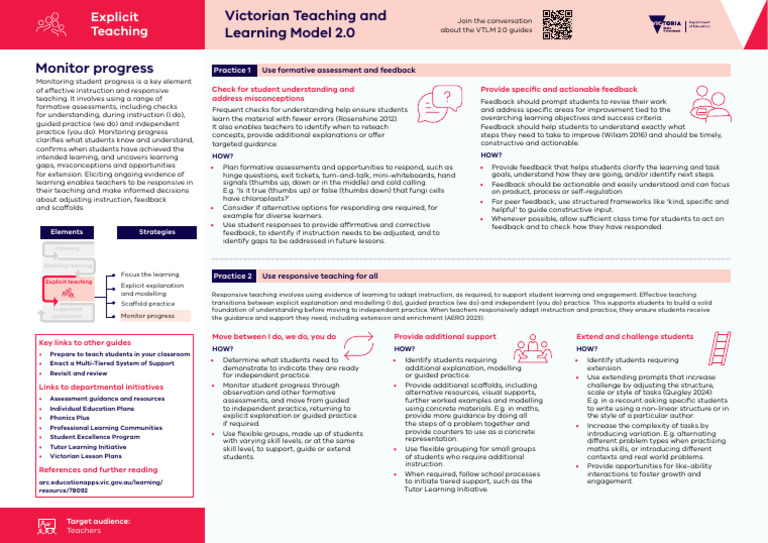 VTLM 2.0 - Explicit Teaching - Monitor Progress | PDF | Intelligence ...