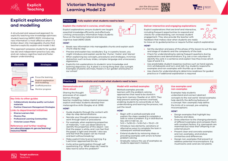 VTLM 2.0 - Explicit Teaching - Explicit Explanation and Modelling | PDF ...