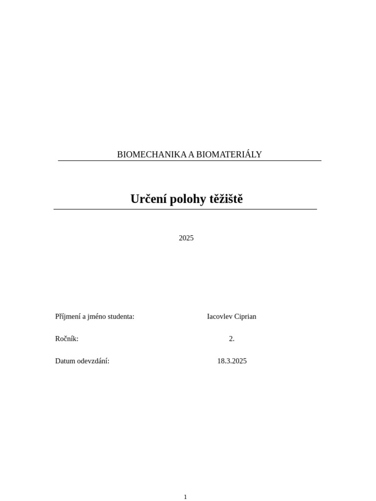 Ciprian Iacovlev - Těžiště | PDF