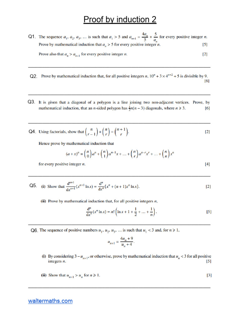 Proof-by-induction-2-1 | PDF