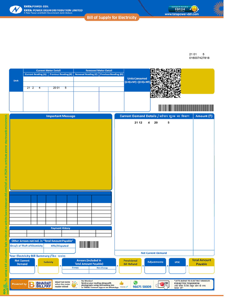 Electricity Bill | PDF | Cheque | Payments