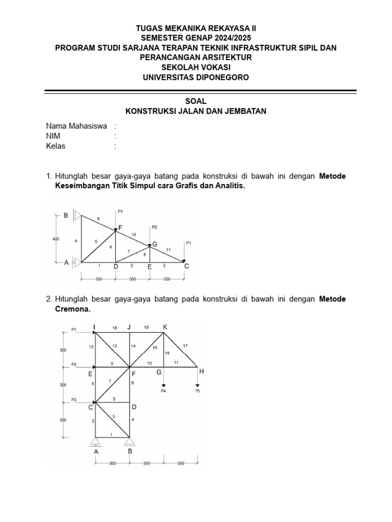 Soal Tugas MR 2 (Konstruksi Jalan Dan Jembatan) - 1 | PDF