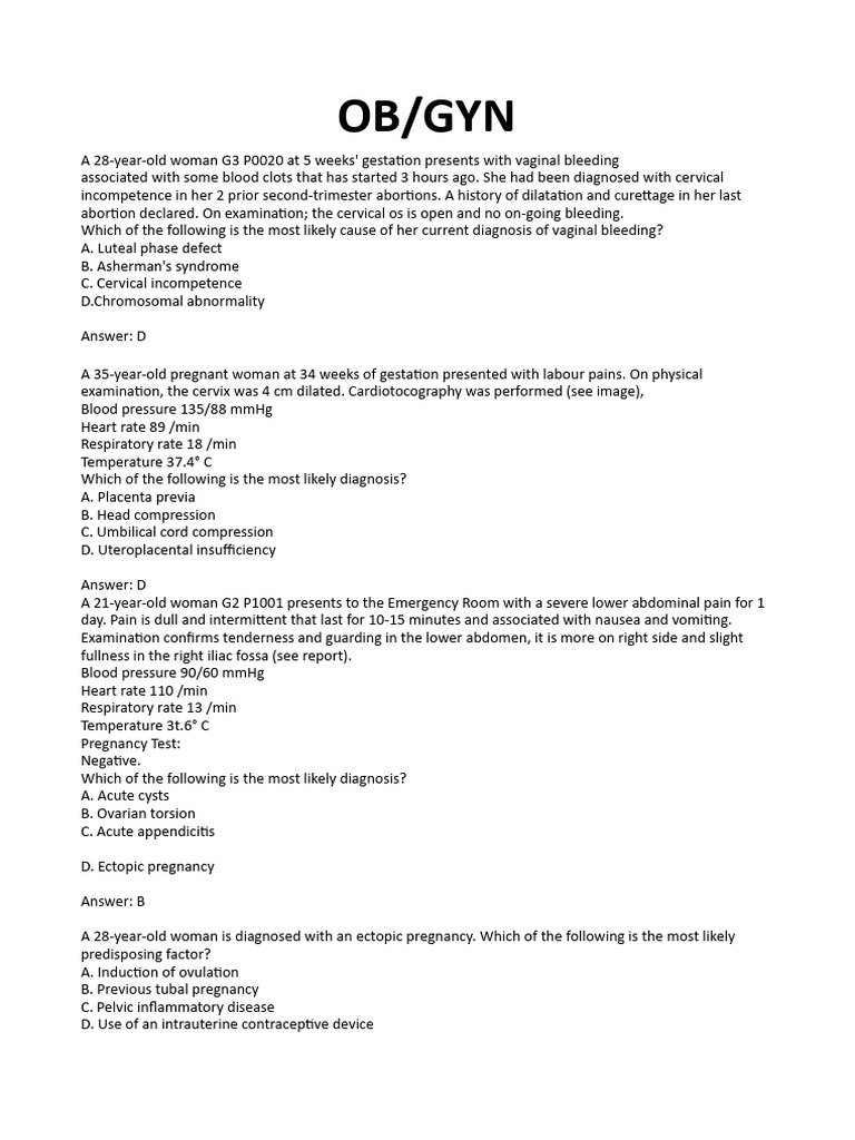 7 - Obgyn 2 | PDF | Uterus | Pregnancy