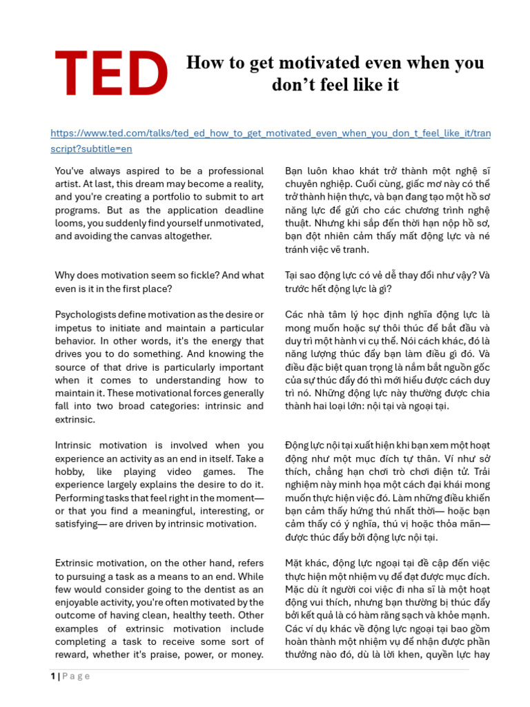 How to get motivated even when you don’t feel like it | PDF