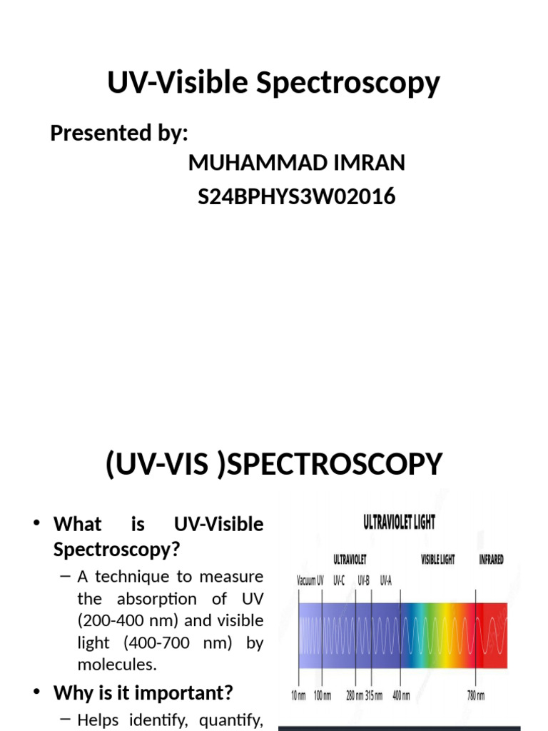 UV-Visible Spectros | PDF | Ultraviolet–Visible Spectroscopy ...