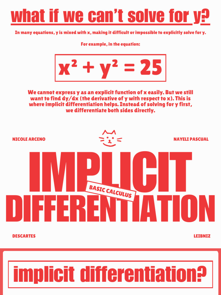 Implicit Differentiation Explained | PDF | Derivative | Mathematical ...