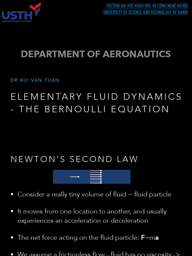 Fluid Mechanics - Lecture3 - 4 - BVT | PDF | Acceleration | Fluid Dynamics
